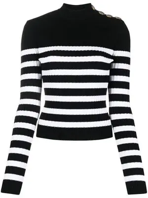 Balmain Striped Sweaters For Women