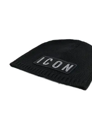 Dsquared2 Icon-patch Knitted Beanie