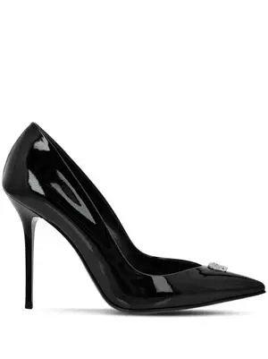 Philipp Plein 105mm Pointed-toe Leather Pumps
