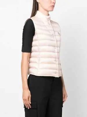 Moncler Liane Logo-patch Vest - Pink