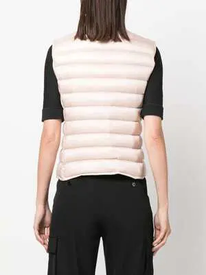 Moncler Liane Logo-patch Vest - Pink