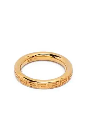 Versace Greek Key Band Ring - Gold