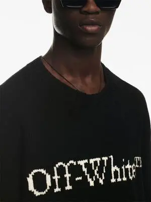 Off-White Logo-intarsia Wool Jumper