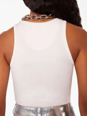 Rabanne Logo-devoré Cotton Tank Top