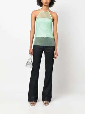 Patrizia Pepe Rhinestone-embellished Sleeveless Top - Green