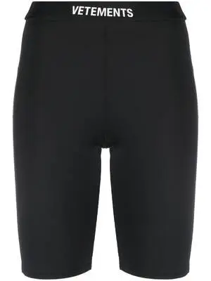 Vetements Logo-waistband Biker Shorts