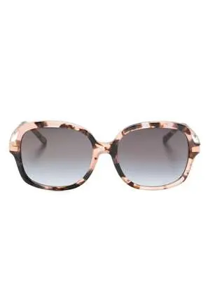 Michael Kors Tortoiseshell-effect Square-frame Sunglasses - Pink