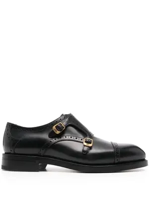 Gucci Interlocking G Monk Shoes - Black | Editorialist