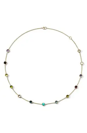 Ippolita 18k Gold Gemstone Station Necklace - Green Gold