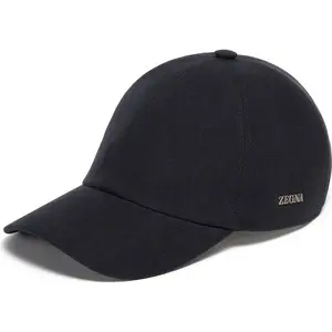 Zegna Linen Baseball Cap - Navy