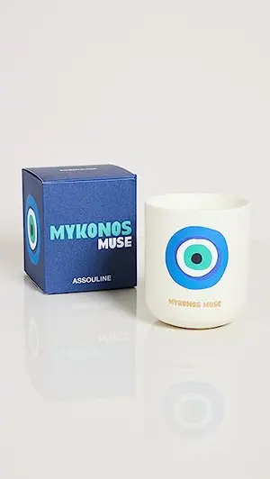 Assouline Mykonos Muse Travel From Home Candle - White