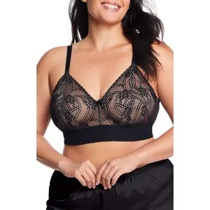 GLAMORISE Bramour Gramercy Luxe Lace Bralette - Black