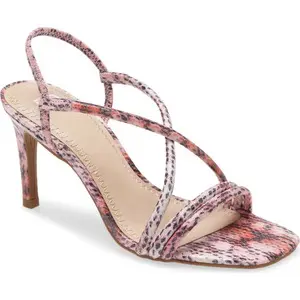 Bp. Strappy High-heeled Sandal - Pink Snake Faux Leather