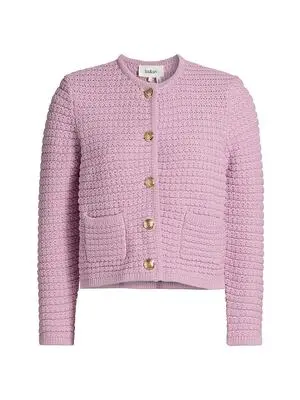 Ba&sh Gaspard Button-Back Cardigan Lilas