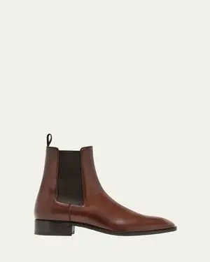CHRISTIAN LOUBOUTIN Samson Burnished Leather Boot - Havane