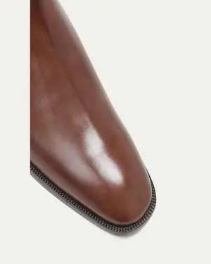 CHRISTIAN LOUBOUTIN Samson Burnished Leather Boot - Havane