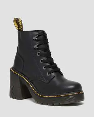 Women's Leather Lace Up Platform Boots