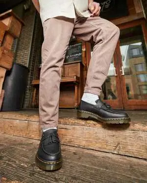 Dr. Martens Adrian Virginia Leather Tassel Loafers - Black
