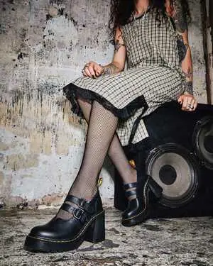 Dr. Martens Eviee Sendal Leather Heeled Shoes