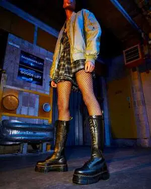 Dr. Martens Audrick Leather Knee High Platform Boots
