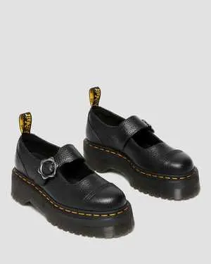 Dr. Martens Addina Flower Buckle Platform Shoes