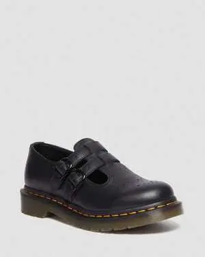 Dr. Martens 8065 Virginia Leather Mary Jane Shoes - Black