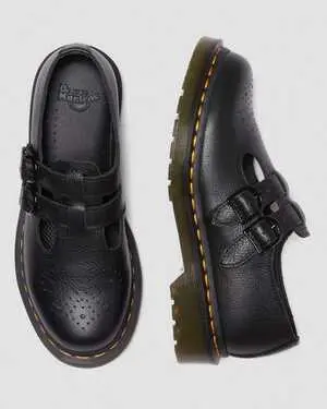 Dr. Martens 8065 Virginia Leather Mary Jane Shoes - Black