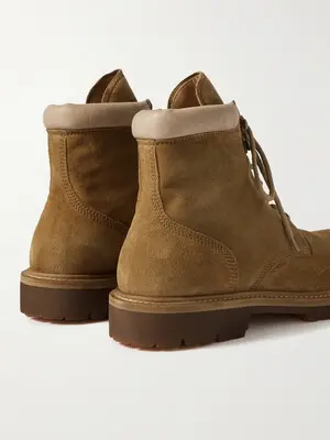Officine Creative Boss Leather-trimmed Suede Boots