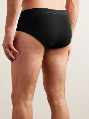 TOM FORD Two-pack Stretch-cotton And Modal-blend Briefs - Black