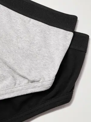 TOM FORD Two-pack Stretch-cotton And Modal-blend Briefs - Black