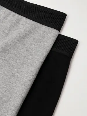 TOM FORD Two-pack Stretch-cotton Jersey Boxer Briefs - Black