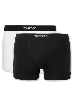 TOM FORD TOM FORD - Two-Pack Stretch-Cotton Jersey Boxer Briefs - Men - Black - S Multi