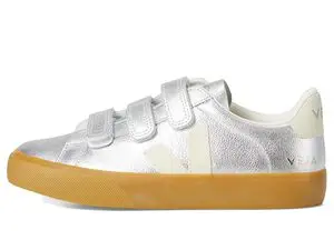 VEJA Recife Metallic Leather Sneakers With Hook-and-loop Closures