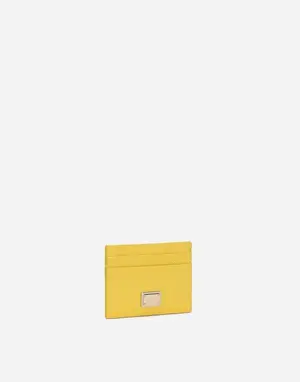 Dolce & Gabbana Dauphine Calfskin Card Holder - Yellow