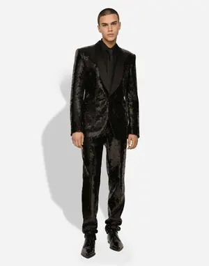 Dolce & Gabbana Sequined Single-breasted Sicilia-fit Tuxedo Suit