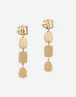 Dolce & Gabbana Dg Logo Rhinestone Earrings - Multicolor
