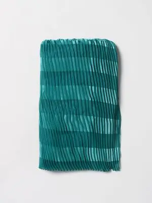 Emporio Armani Scarf In Pleated Fabric Green