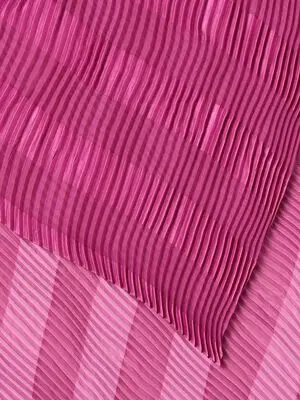 Emporio Armani Scarf In Pleated Fabric - Pink