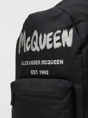 Alexander McQueen Graffiti Logo Backpack - Black