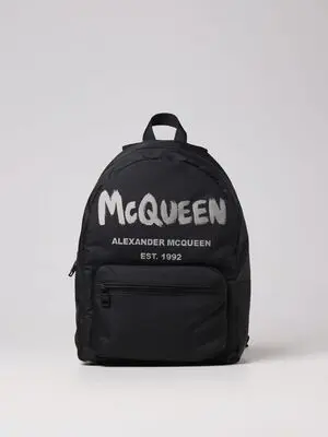 Alexander McQueen Graffiti Logo Backpack - Black