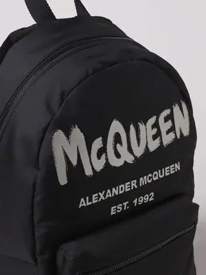 Alexander McQueen Graffiti Logo Backpack - Black