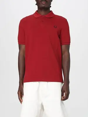 Fred Perry Polo Shirt Men Burgundy