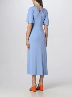 Patrizia Pepe V-neck Ruched Midi Dress