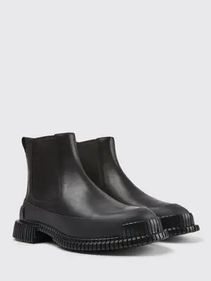 Camper Pix Ankle Boots In Calfskin - Black