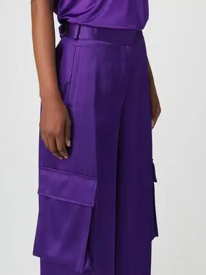 Versace Satin Cargo Pants - Violet