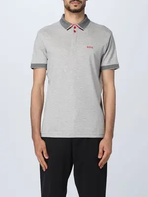 BOSS Polo Shirt Men Grey