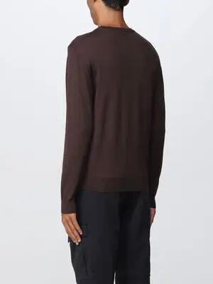 BOSS V-neck Fine Knit Sweater - Brown