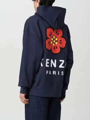 Kenzo Floral Emblem Hoodie - Blue