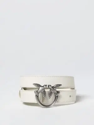 Pinko Pinko Skinny Belt With Love Birds Buckle Butter