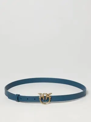 Pinko Pinko Skinny Belt With Love Birds Buckle Petroleum Blue